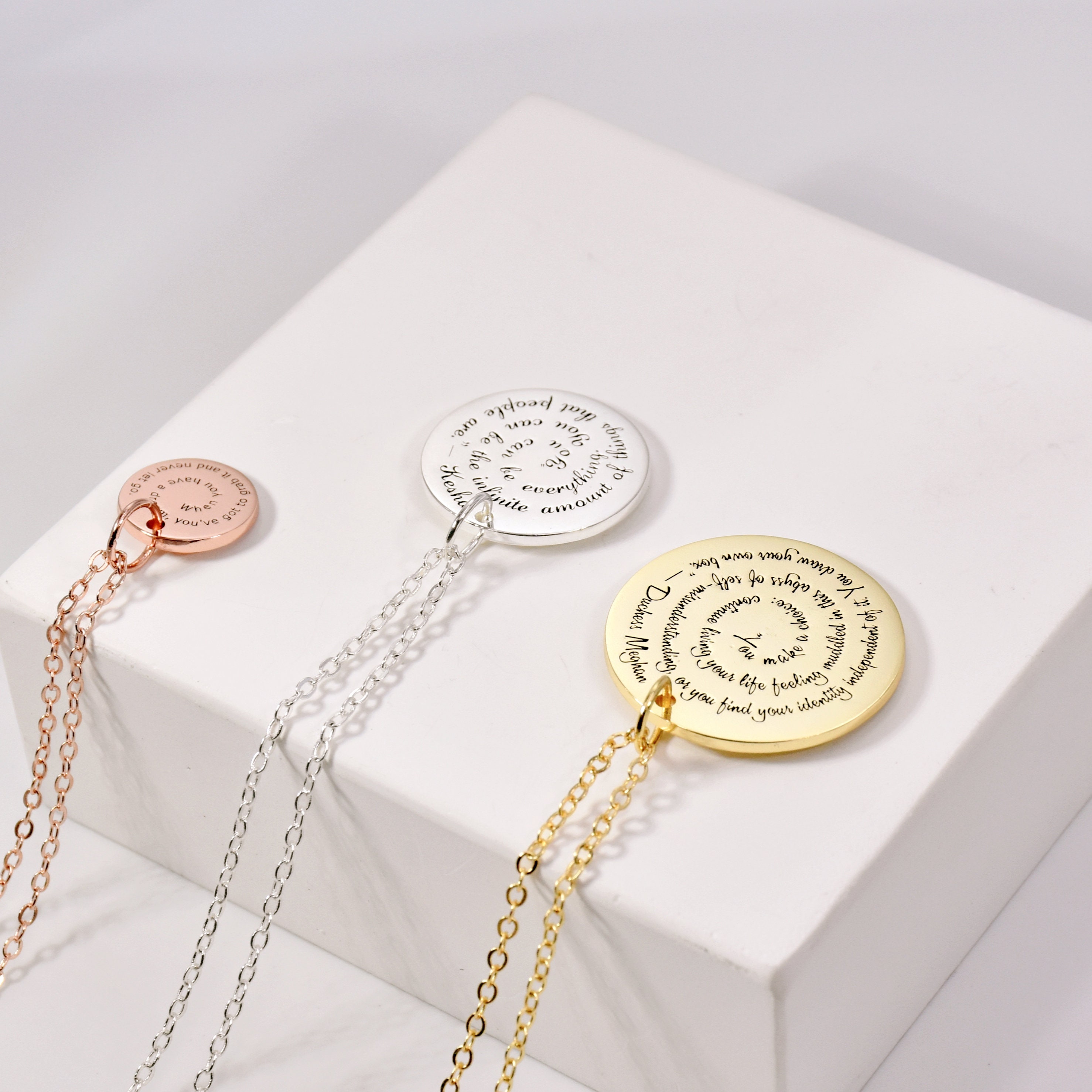 Custom Quote Necklace Message Necklace Hand Stamped - Etsy