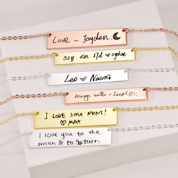 Handwriting Jewelry - Etsy UK