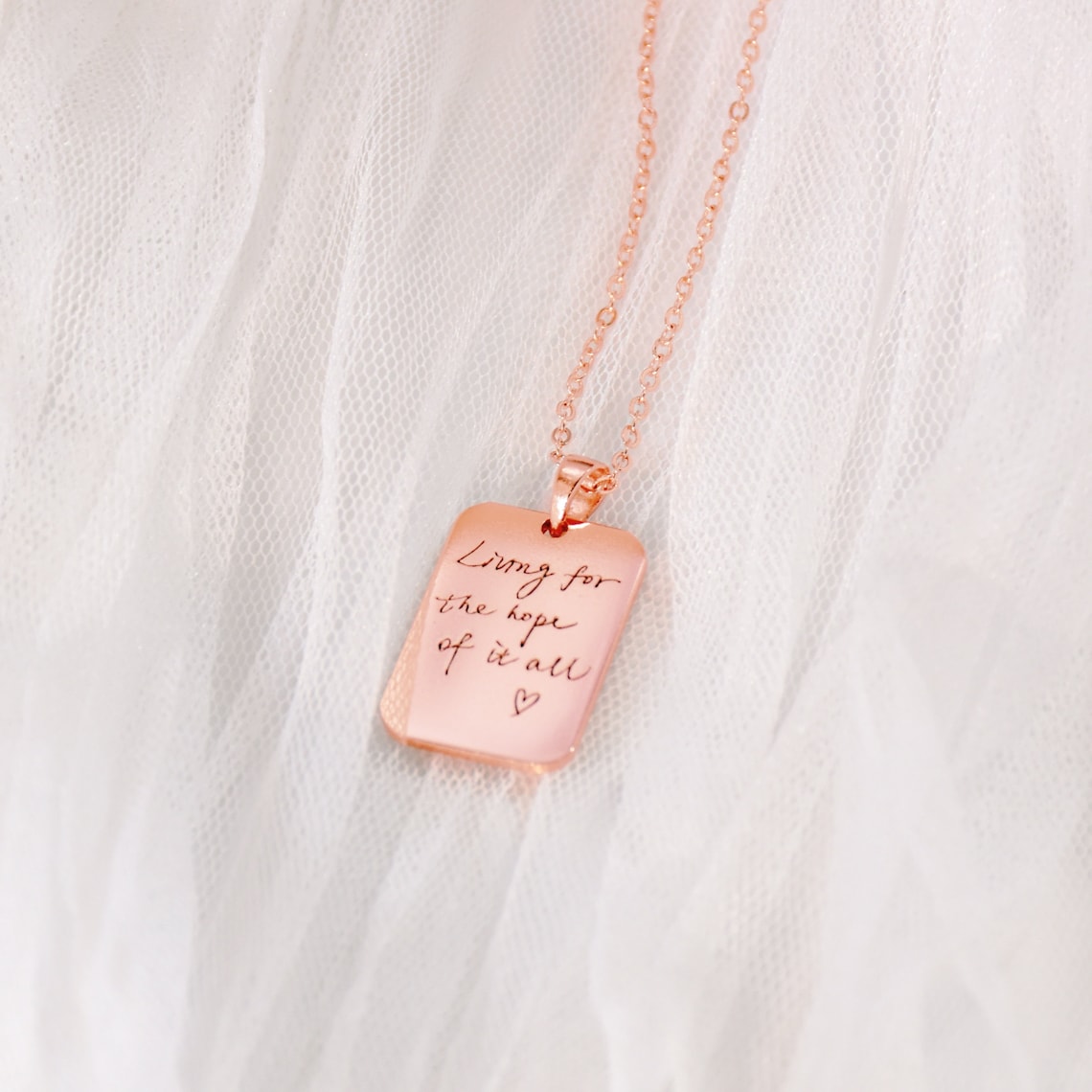 Handwriting Necklace Custom Signature Necklace Engraved - Etsy