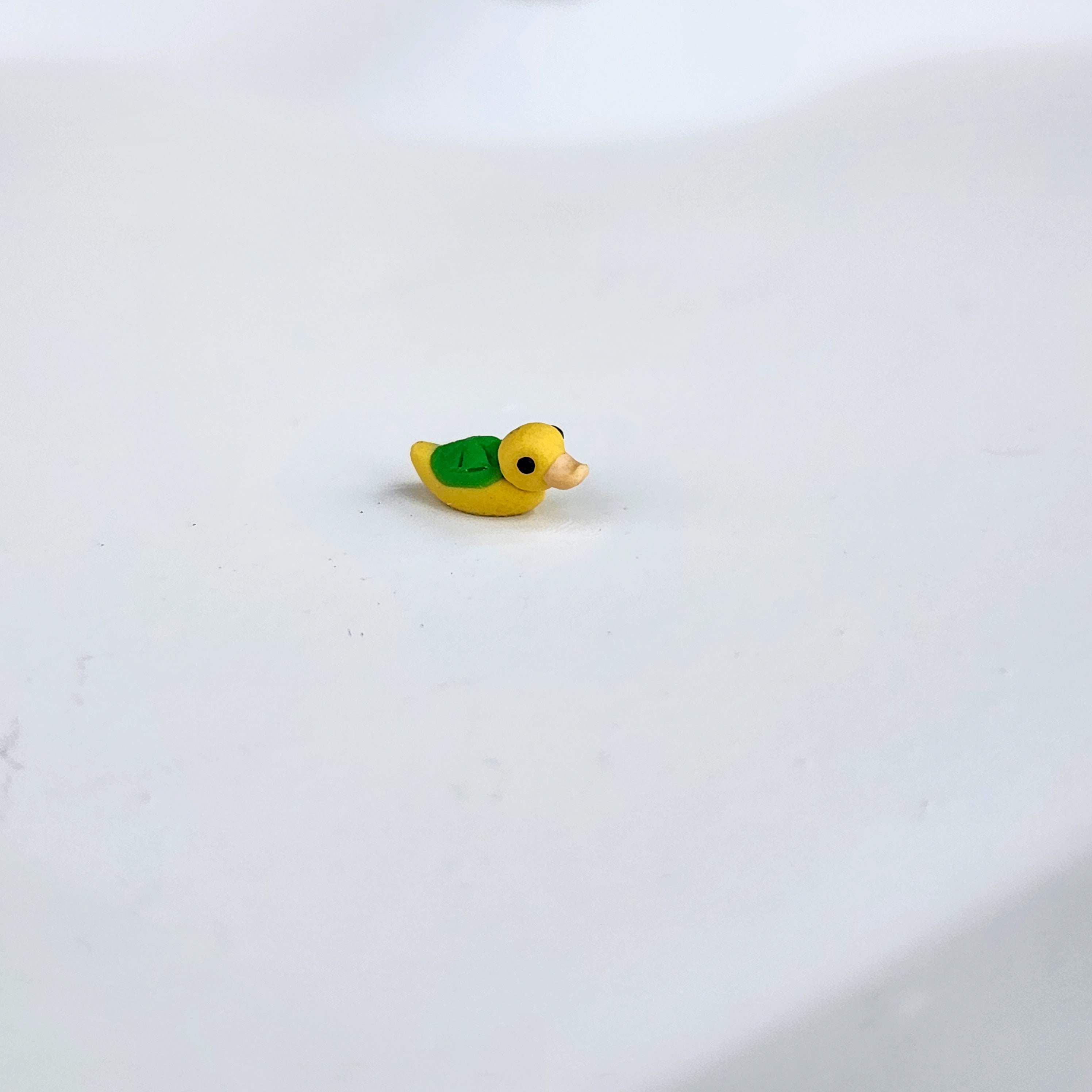 Micro Turtle Duck Sculpture, Mini Duck Figurine, Dollhouse Miniature ...