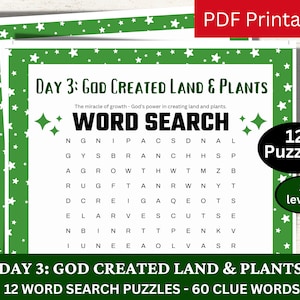12 Bible Stories Themed Word Search Puzzle Games, Catholic Holiday ...