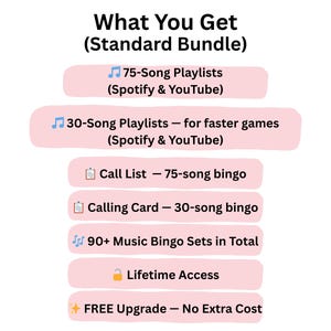 Music Bingo Sets Bundle - 100 Unique Bingo Cards ALL Past and Future ...
