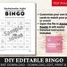 100 Editable Word Bingo Plain Template PDF, DIY Fillable Printable Game ...