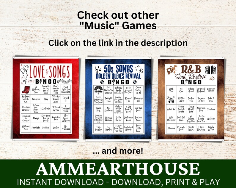 1940s Songs Bingo Game 20 Card, 40s Music Bingo With Playlist, Family ...