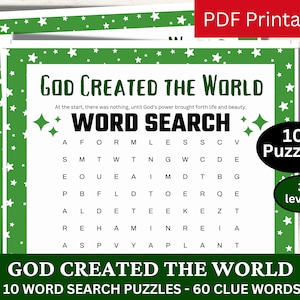 10 Bible Stories Themed Word Search Puzzle Games, Church Youth Activity ...