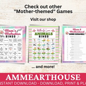 50 Mother's Day Bingo Game Card, Mom Themed Activity, Family Reunion ...