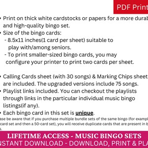 Music Bingo Sets Bundle 100 Unique Bingo Cards ALL Past and Future ...