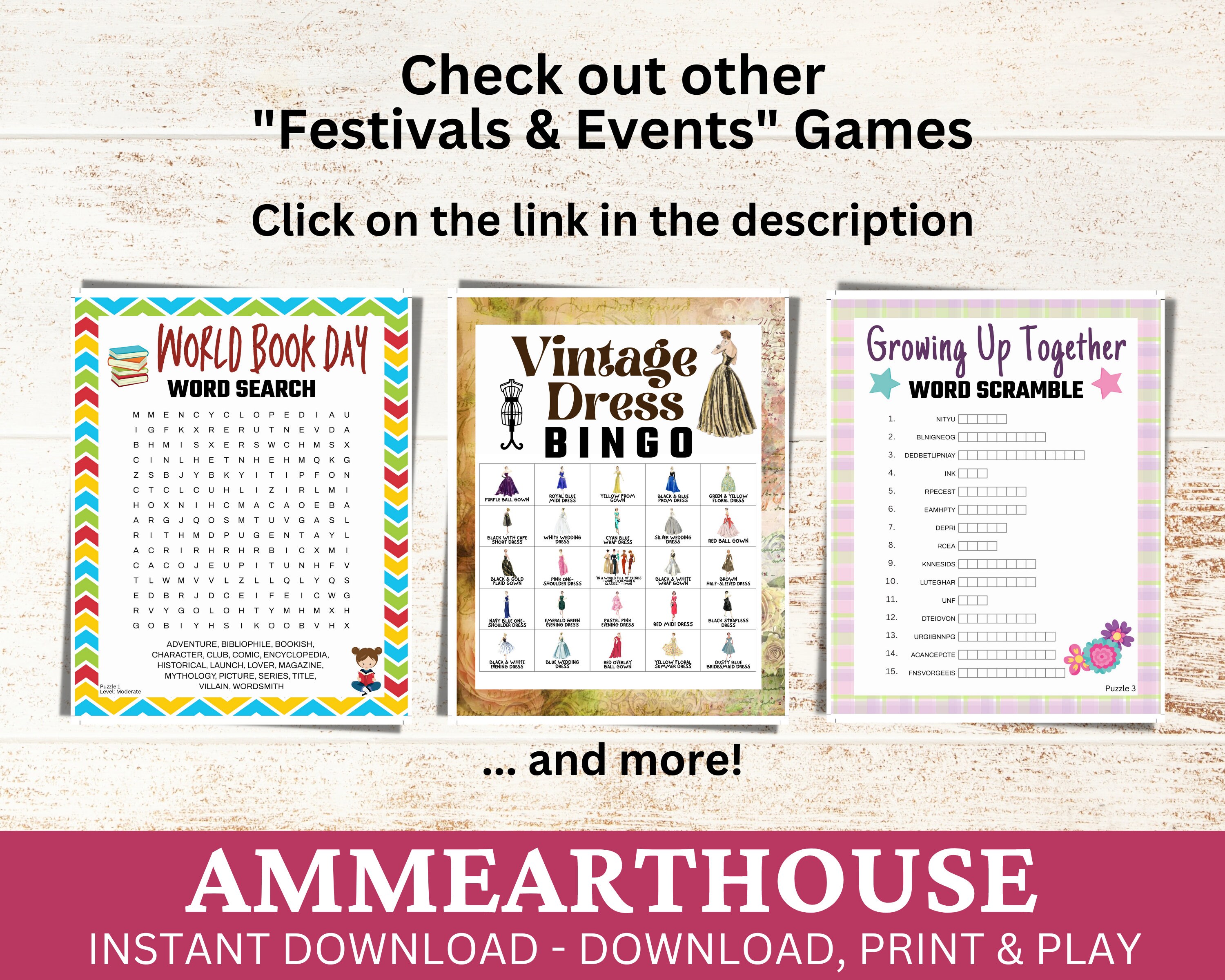 50 Mama & Baby Animals Bingo Game Card Mother's Day - Etsy