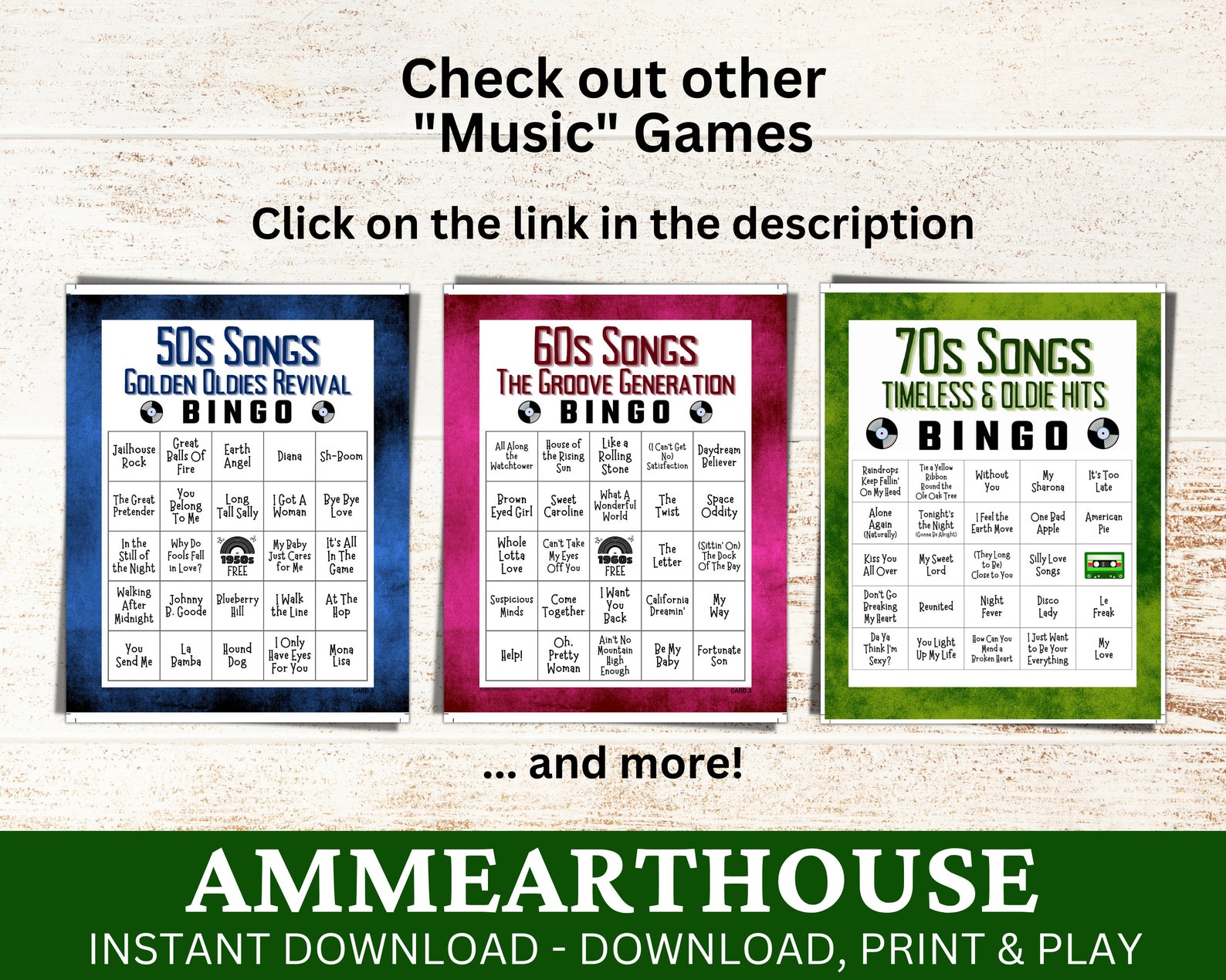 1940s Songs Bingo Game 20 Card 40s Music Bingo With Playlist - Etsy