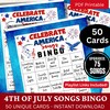50 Movie Frenzy Bingo Game Card, Watercolor Holiday Themed Activity ...
