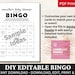 100 Editable Word Bingo Plain Template PDF, DIY Fillable Printable Game ...
