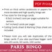 50 Paris Bingo Game Card Fun Travel Theme Birthday Party - Etsy