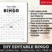 100 Editable Word Bingo Plain Template PDF, DIY Fillable Printable Game ...