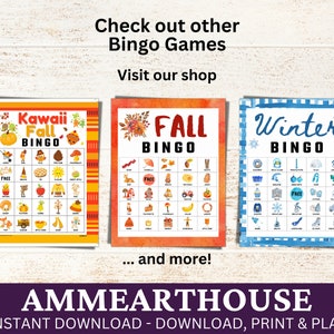 100 Halloween Bingo Game, Cute Birthday Party Activity for Kids, Spooky ...