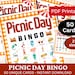 50 Picnic Day Bingo Game Card, Family Reunion Activity, Fun Birthday ...