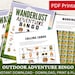 50 Outdoor Adventure Bingo Game Cards, Camping Theme Activity, Summer ...