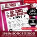5 Oldie 70s Songs Bingo Game Cards, Timeless Music Party Activity ...