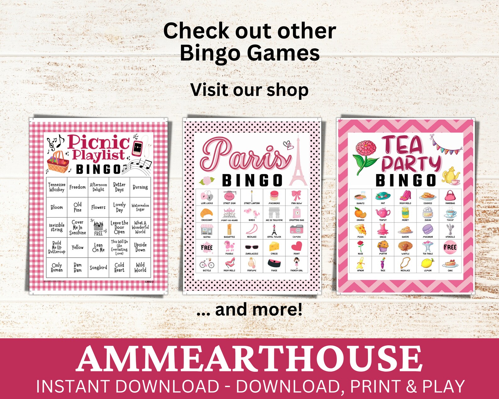 50 Pink Flamingo Watercolor Bingo Game Tropical Summer Theme - Etsy