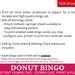 100 Fun Donut Bingo Game, Cute Sweet Treats Activity for Kids ...