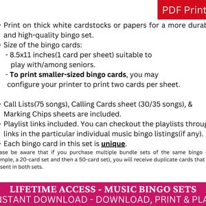 Music Bingo Sets Bundle - 100 Unique Bingo Cards ALL Past and Future ...