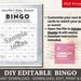 25 Editable Bingo Watercolor Gray Template PDF, DIY Fillable Game Cards ...