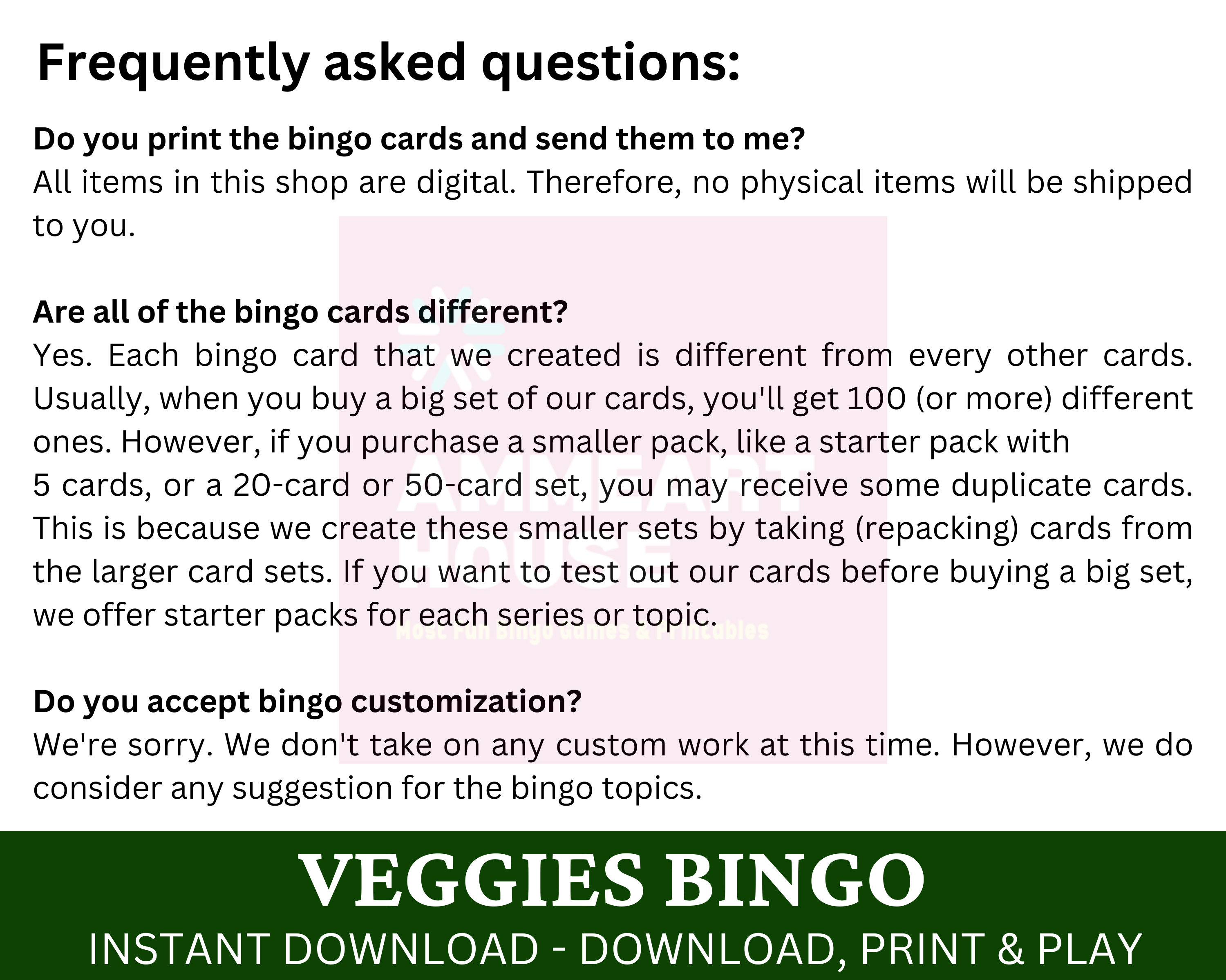 50 Veggies Bingo Game Card, Vegetables Bingo, Food Theme Party Activity ...