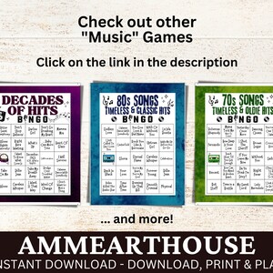 Hip Hop Songs Bingo Game 50 Cards, Rap Music Party Activity, Family ...