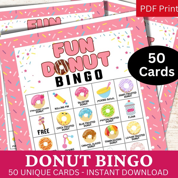 Donut Bingo - Etsy