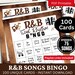 Hip Hop Songs Bingo Game 50 Cards, Rap Music Party Activity, Family ...