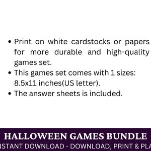 12 Halloween Games Bundle Pack, Spooky Theme Activity for Kids Teens ...
