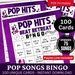 Hip Hop Songs Bingo Game 50 Cards, Rap Music Party Activity, Family ...