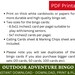 50 Outdoor Adventure Bingo Game Cards, Camping Theme Activity, Summer ...