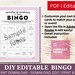 25 Editable Bingo Pastel Violet Template PDF DIY Fillable - Etsy