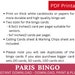 150 Paris Bingo Game Card, Fun Travel Theme Birthday Party Activity ...