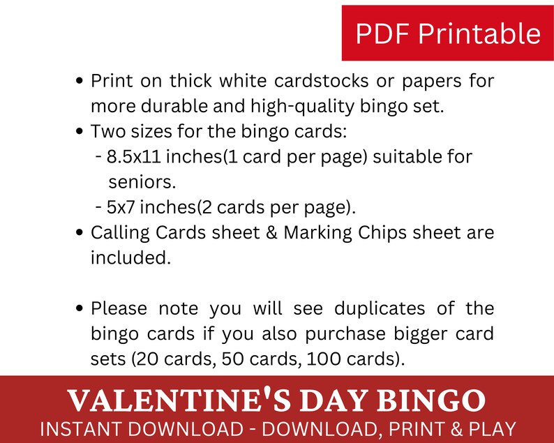 50 Valentine's Day Bingo Game Card, Watercolor Theme Class Party ...