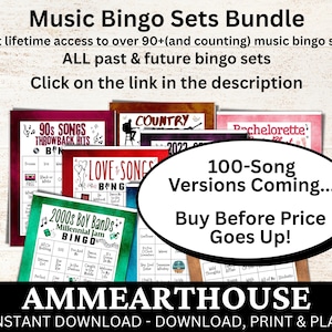 Halloween Songs Bingo 200 Cards, Work Holiday Bingo Party, October ...