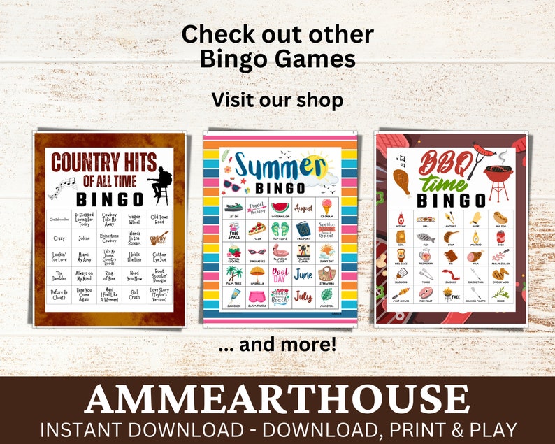 100 Wild West Watercolor Bingo Game, Cowboy Family Party, Summer Guest ...