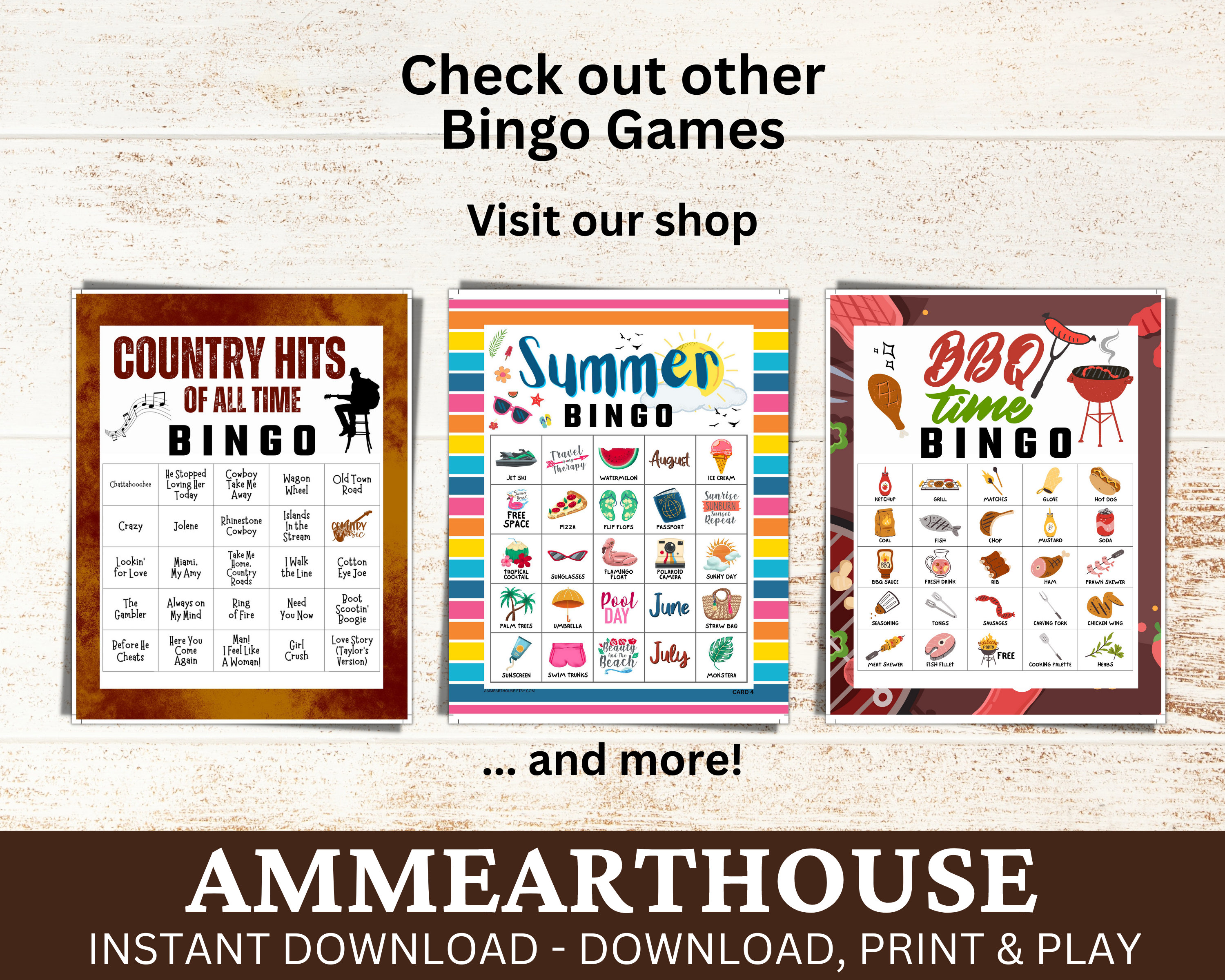 50 Wild West Watercolor Bingo Game, Cowboy Family Party, Summer Picnic ...