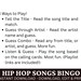 Hip Hop Songs Bingo Game 100 Card Rap Music Party Activity - Etsy