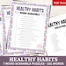 7 Healthy Habits Word Scramble Puzzle Game, Good Practice Activity ...