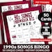 Hip Hop Songs Bingo Game 50 Cards, Rap Music Party Activity, Family ...