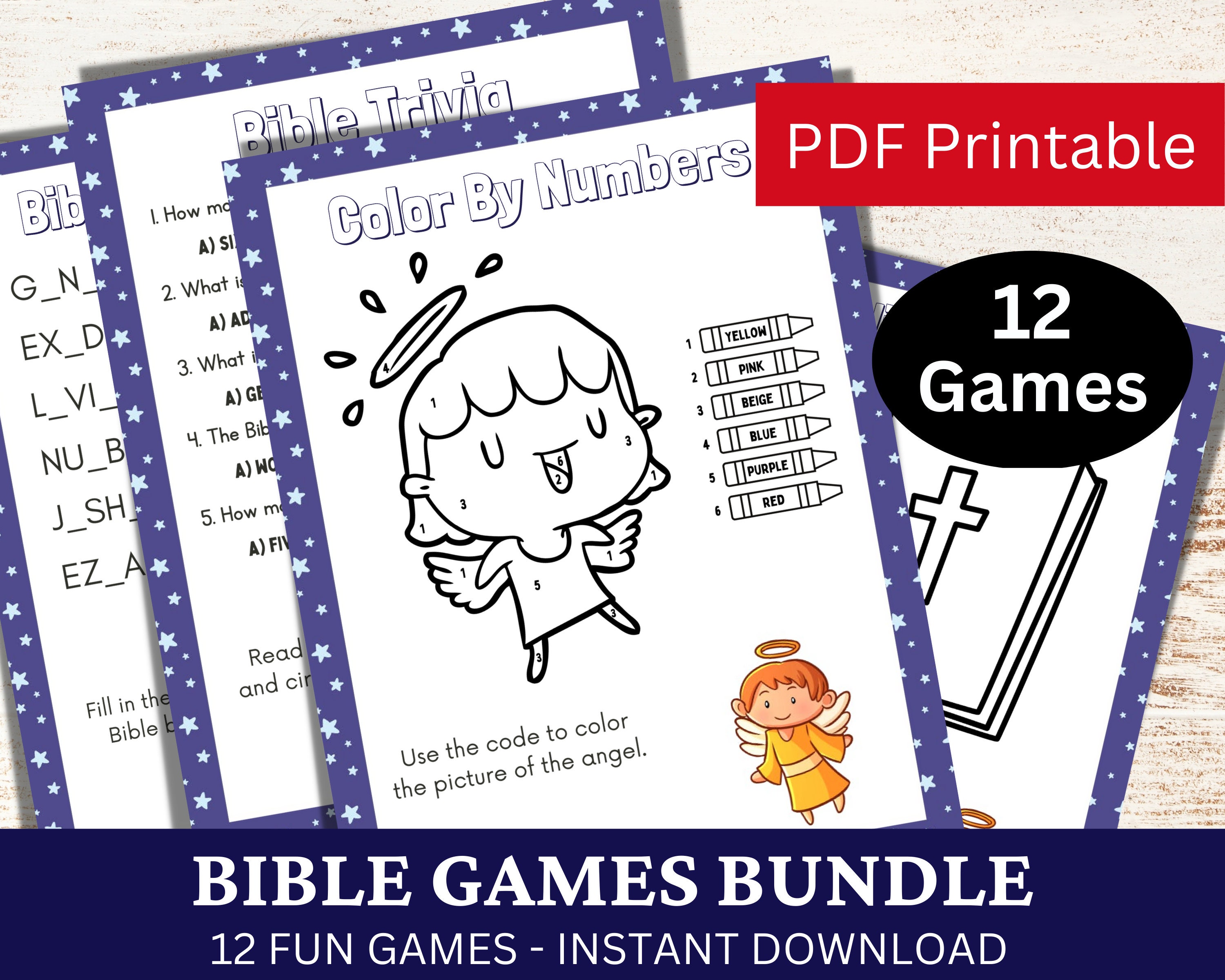 12 Bible Games Bundle Pack for Kids Church Youth Gathering - Etsy