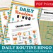 50 Daily Routine Bingo Game Card, Daily Chores Bingo, Self Care ...