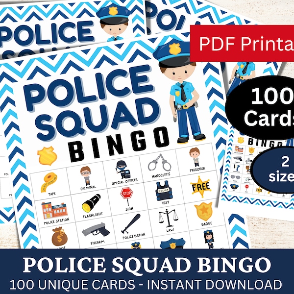Police Squad Bingo - Etsy