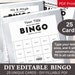 25 Editable Bingo Watercolor Gray Template PDF DIY Fillable - Etsy