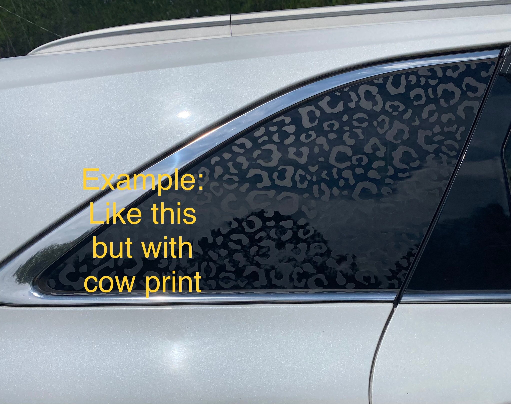 Cow Print Car Decal Set - Etsy
