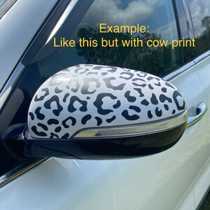 Cow Print Car Decal Set - Etsy