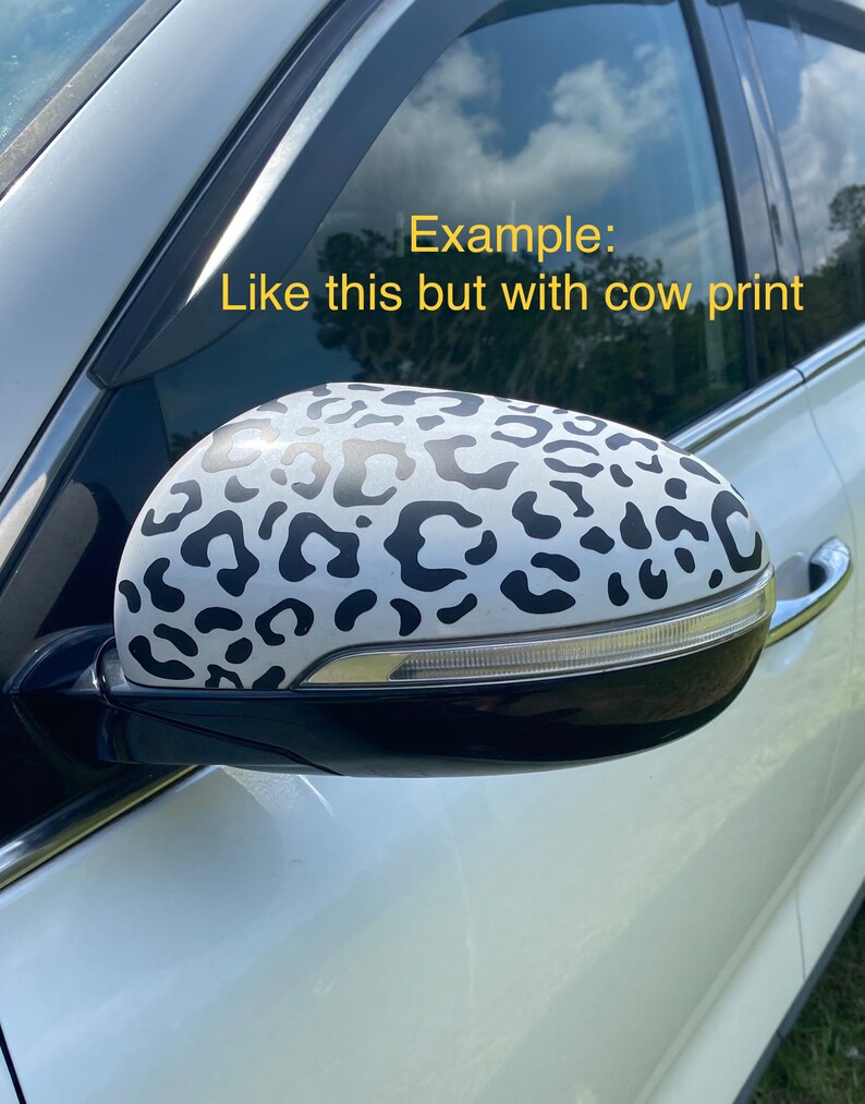 Cow Print Car Decal Set - Etsy