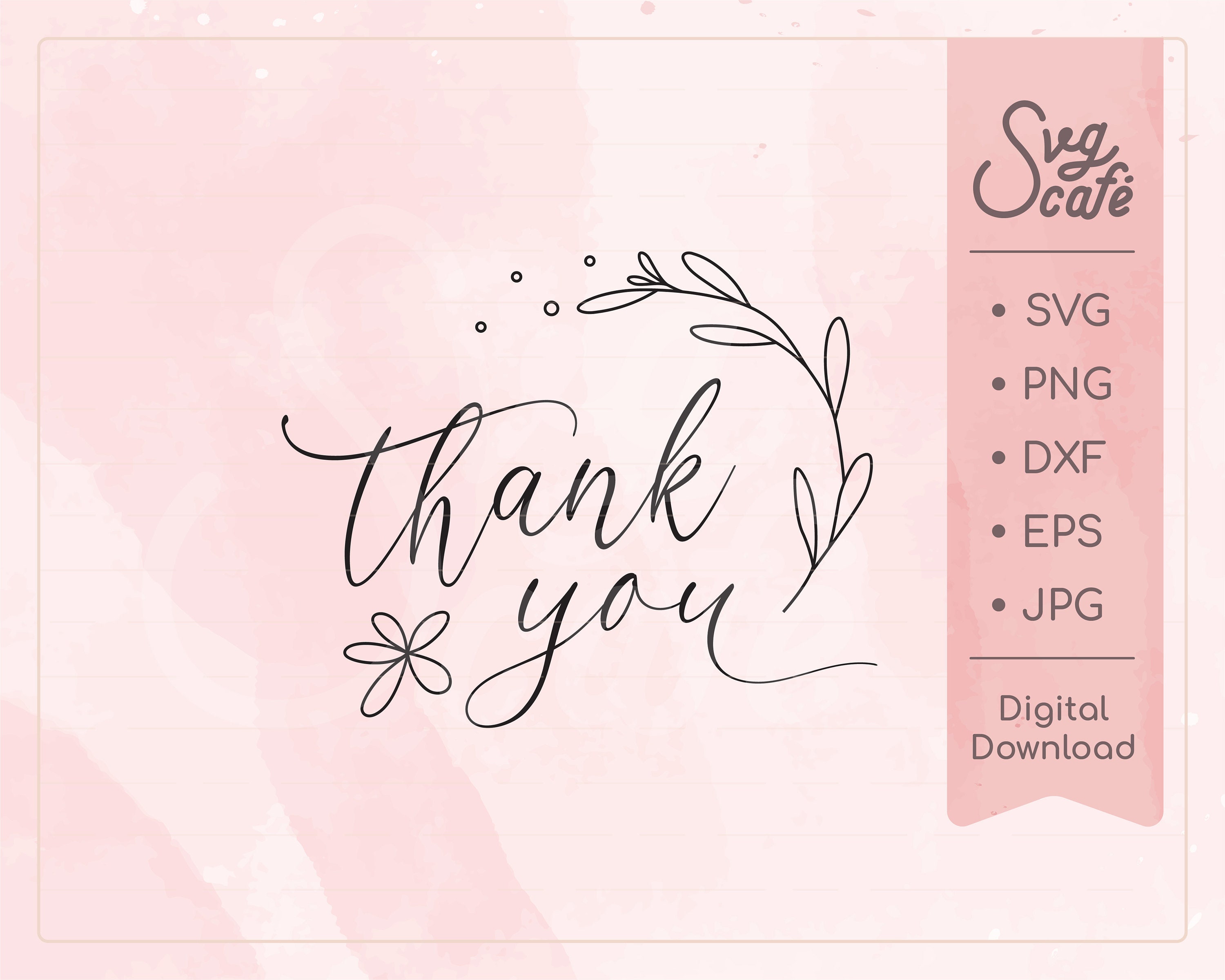 Thank You Svg, Thank You Gift Svg, Thank You Stickers Svg / Zip File ...