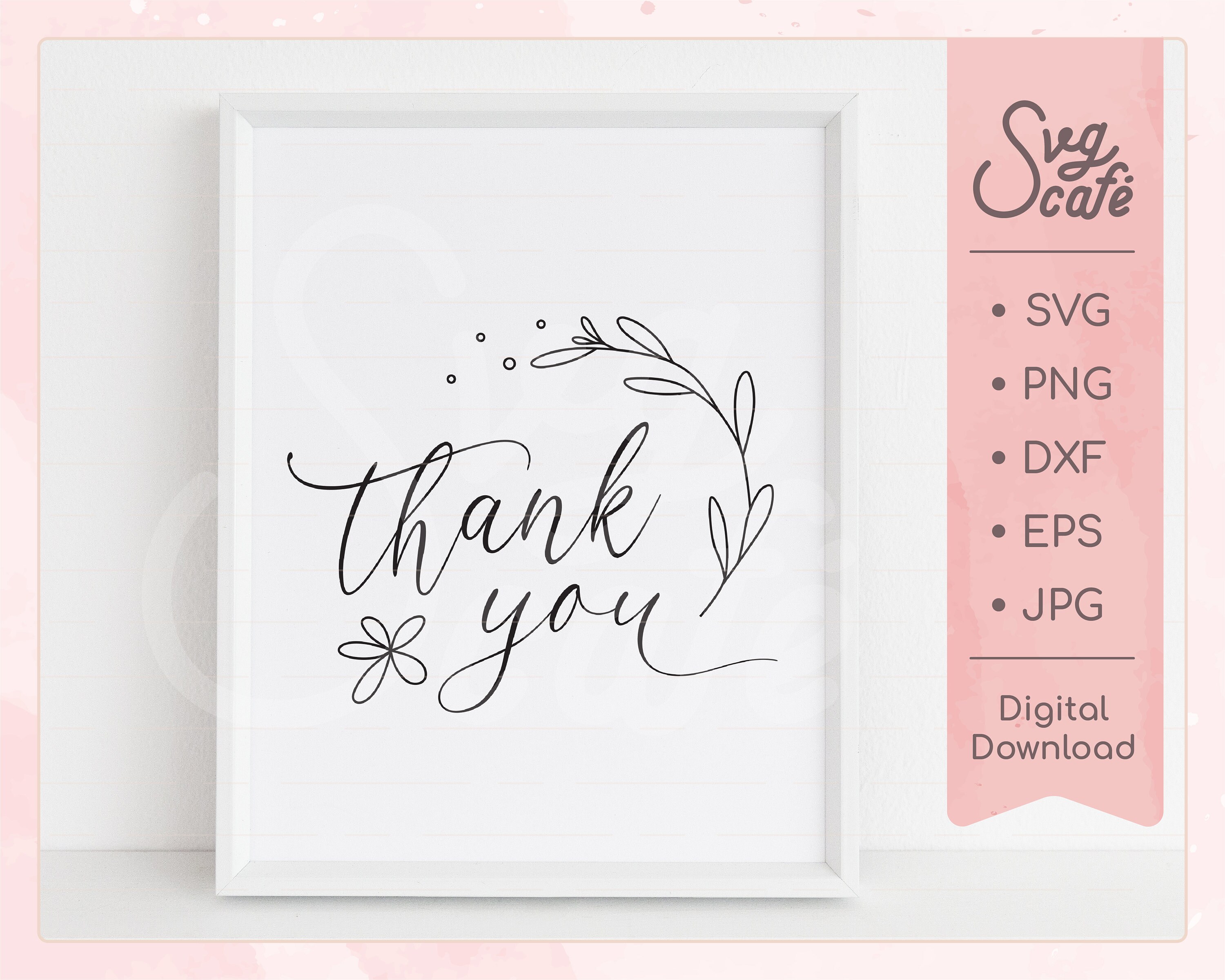 Thank You Svg, Thank You Gift Svg, Thank You Stickers Svg / Zip File ...